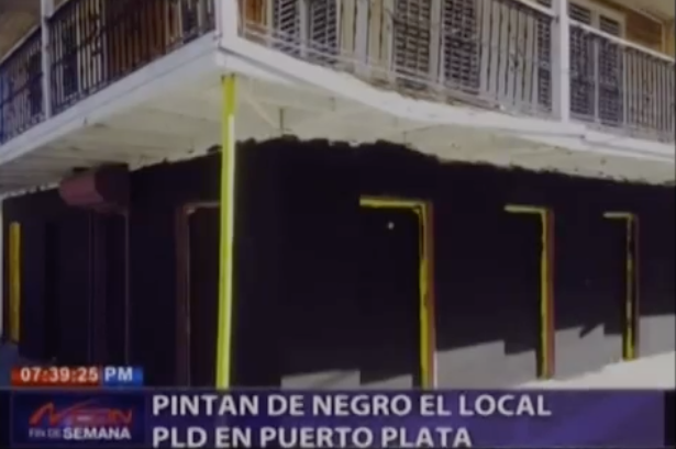 Pintan de negro local PLD en Puerto Plata #Video - Cachicha.com Pintan de negro local PLD en Puerto Plata #Video - Cachicha.com